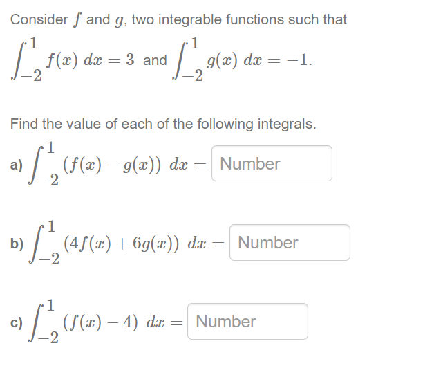 Solved Consider f and g, two integrable functions such that | Chegg.com