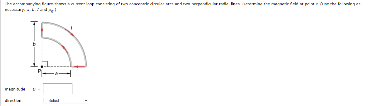 [Solved]: The accompanying figure shows a current loop con