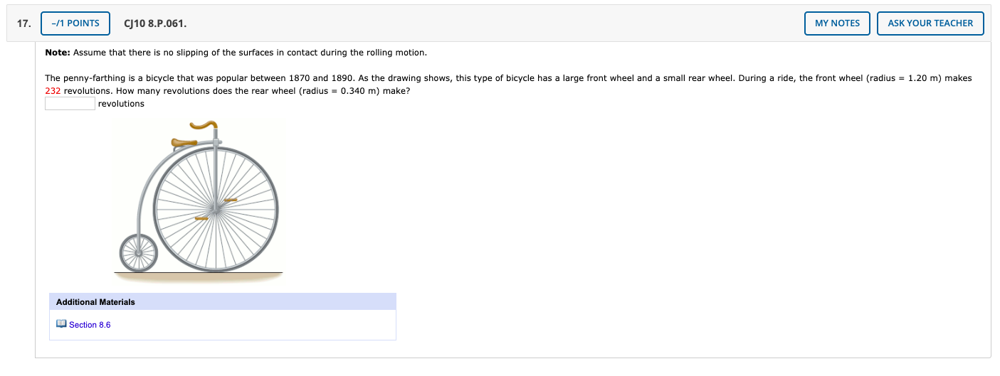 Solved 17. -/1 POINTS CJ10 8.P.061. MY NOTES ASK YOUR | Chegg.com