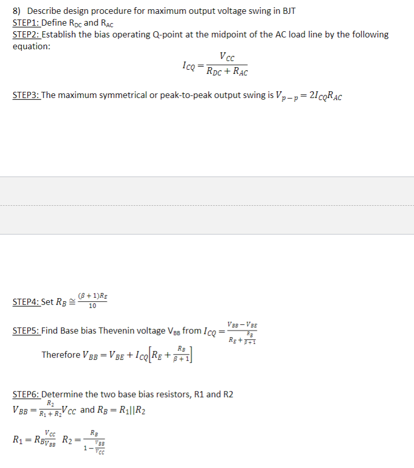 Solved 10) Find R1 and R2 for maximum symmetric output | Chegg.com
