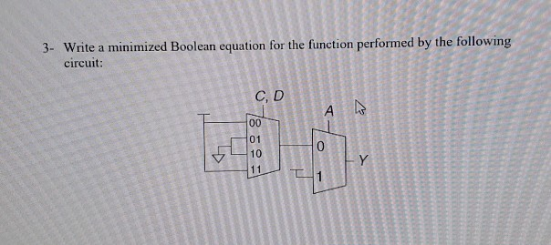 Solved 1- Find a minimal Boolean equation for the function | Chegg.com