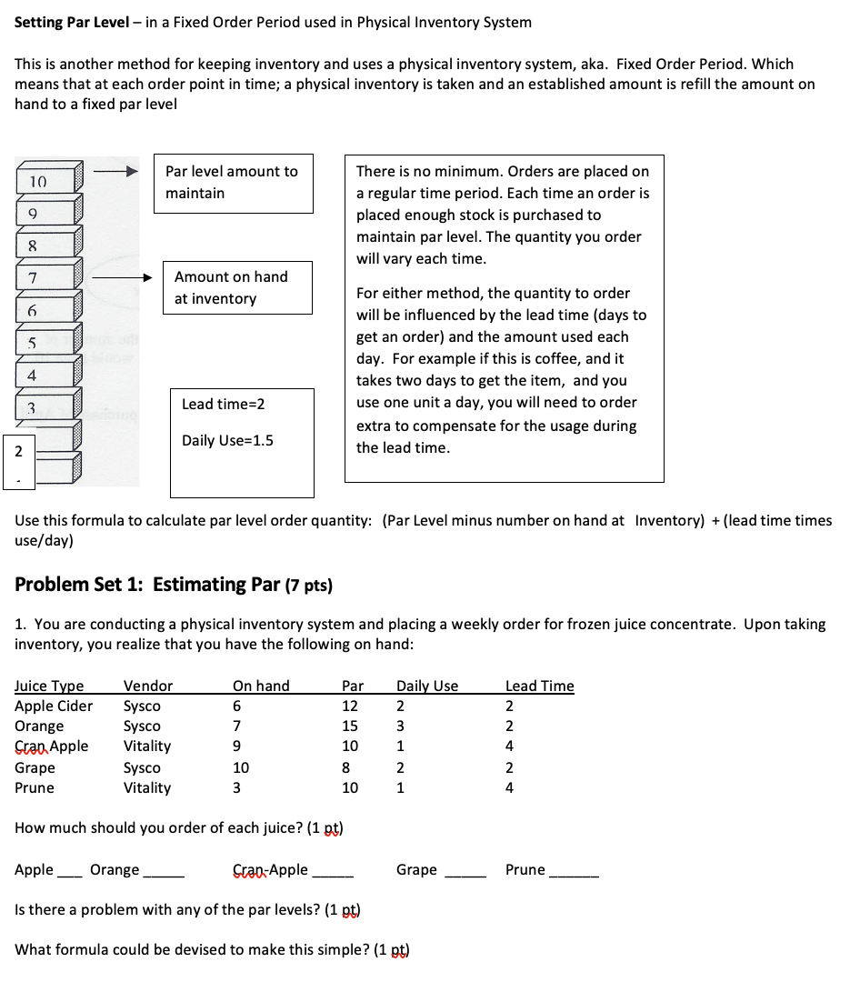 Worksheet 5: Purchasing Calculations (36 points; Due | Chegg.com