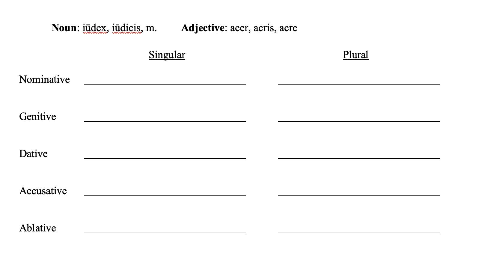 This section will test 5th declension nouns (Ch. | Chegg.com