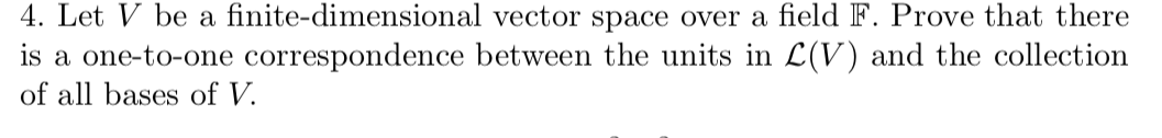 Solved Let V be a finite-dimensional vector space over a | Chegg.com