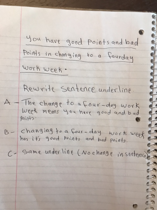 Solved ou have good Points and bad Points in chan ing to a | Chegg.com