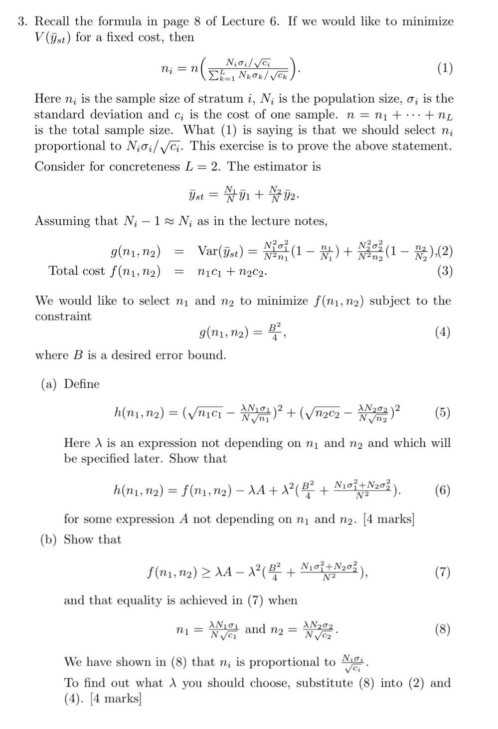 Solved Recall the formula in page 8 ﻿of Lecture 6 . ﻿If we | Chegg.com