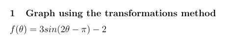 Solved 1 Graph using the transformations method | Chegg.com