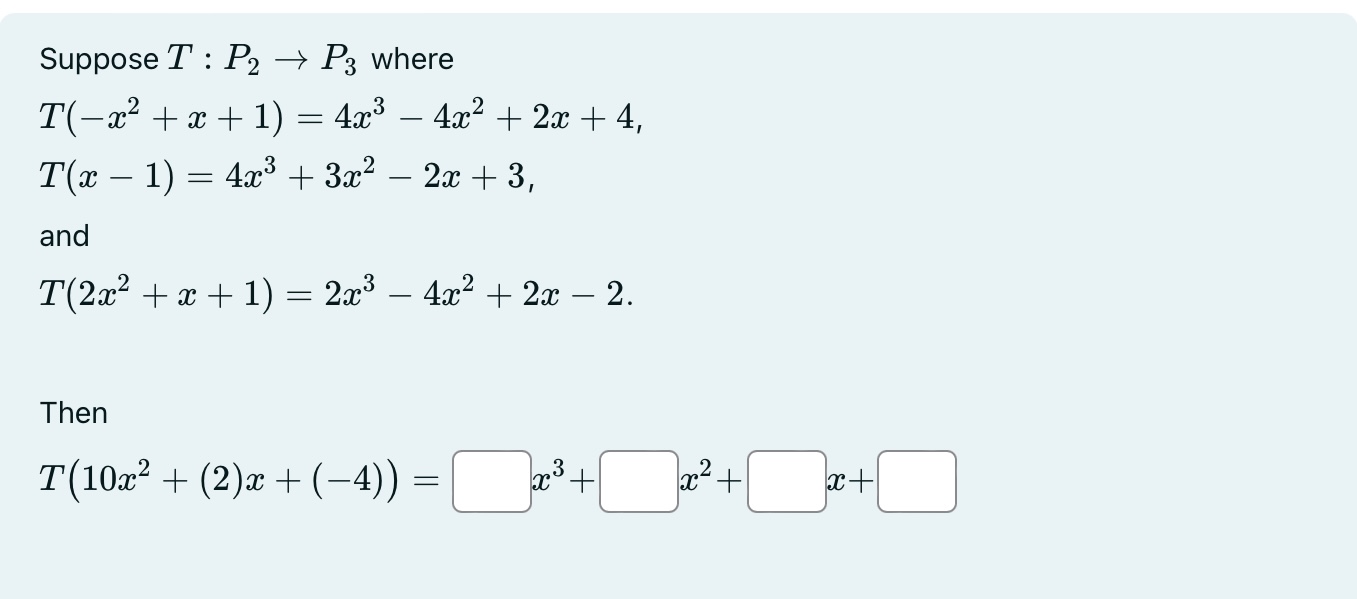 Solved Suppose T:P2→P3 | Chegg.com