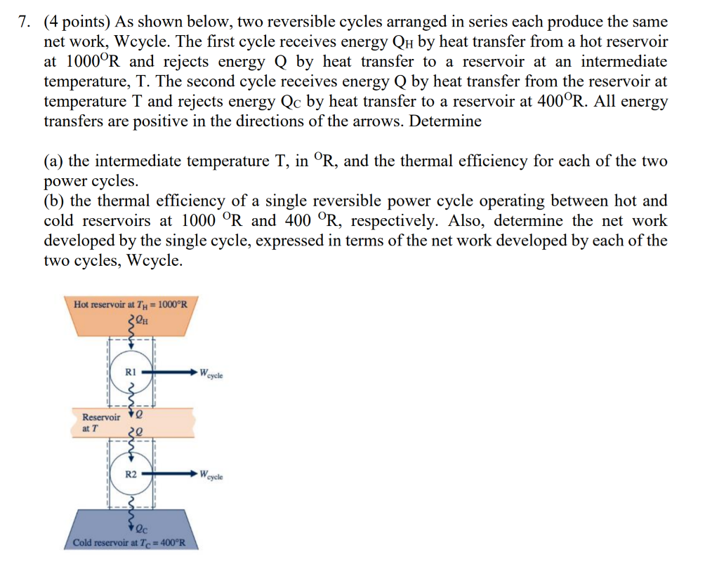 Solved 7 4 Points As Shown Below Two Reversible Cycles