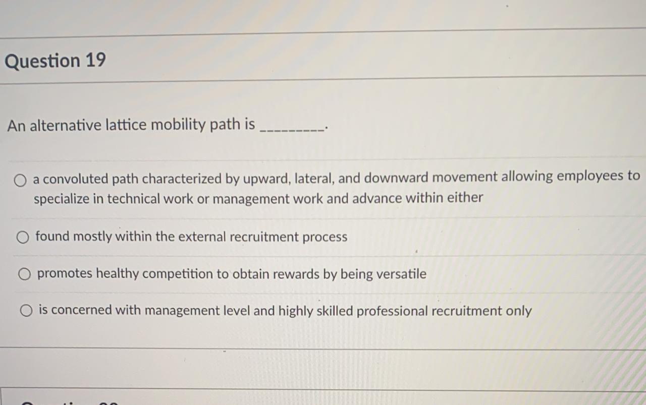 Solved Question 19 An alternative lattice mobility path is O | Chegg.com