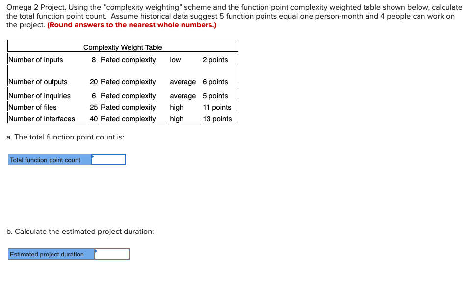 Solved Omega 2 Project. Using the "complexity weighting" | Chegg.com