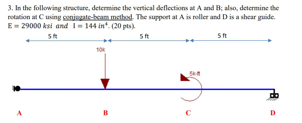 Solved 3. In the following structure, determine the vertical | Chegg.com