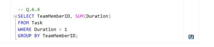 Solved Q.6.3.5 Write a SQL statement to get the total | Chegg.com