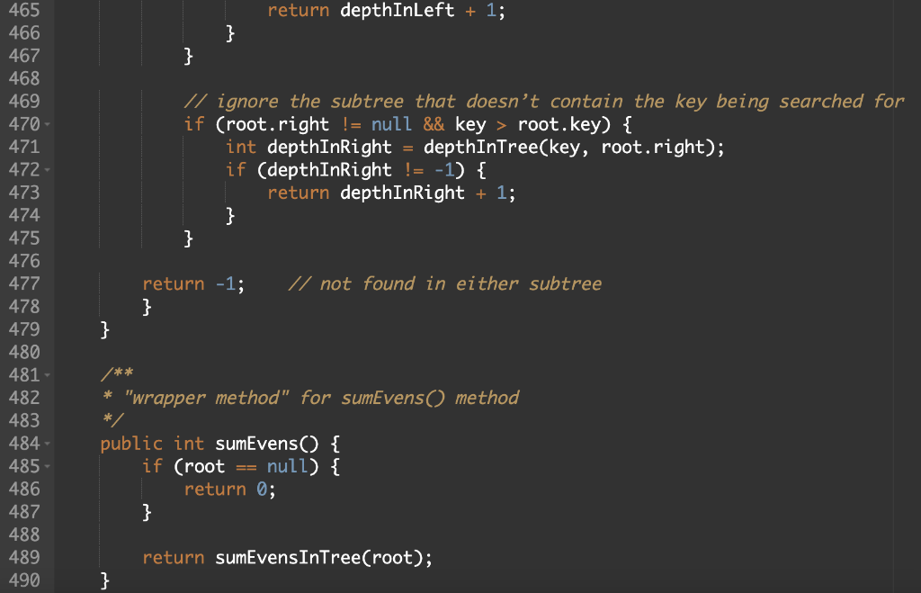 Solved Problem 8: Binary tree iterator The traversal methods | Chegg.com