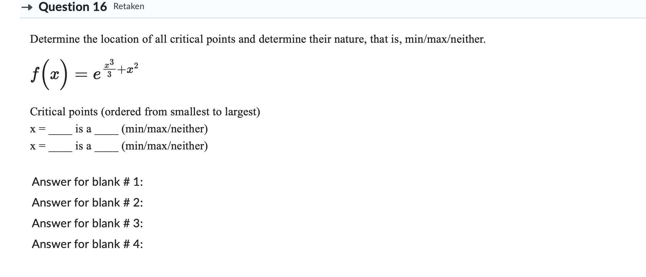 Solved Determine the location of all critical points and | Chegg.com