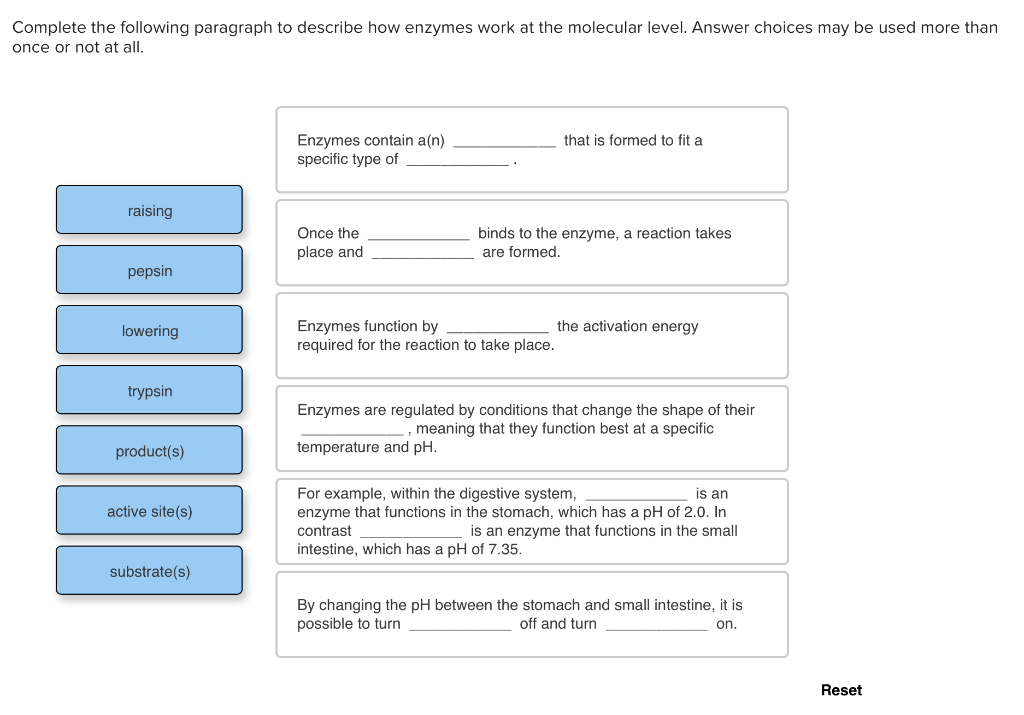 Solved Complete the following paragraph to describe how | Chegg.com