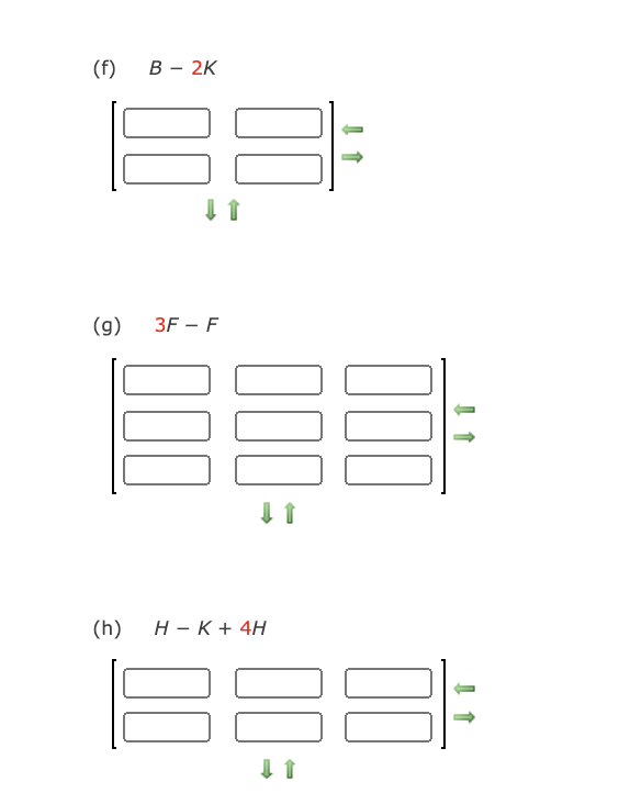 Solved Using the given matrices, calculate the quantities, | Chegg.com