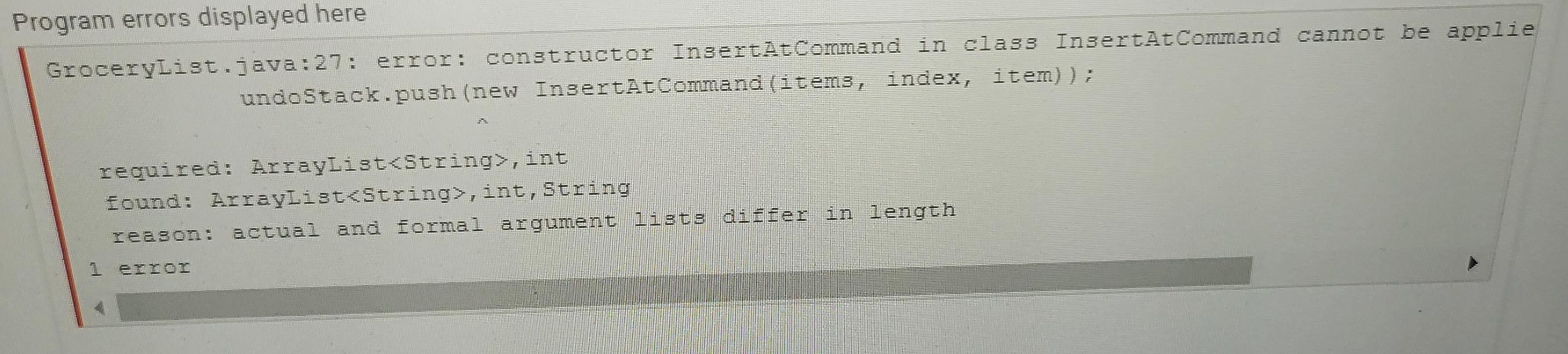 Current file: GroceryListijavan port java.util. | Chegg.com