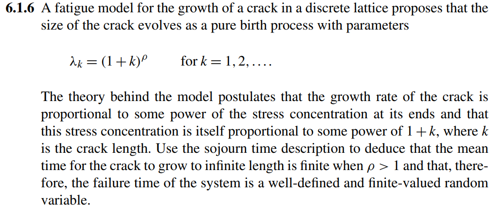 Solved 6 1 6 A Fatigue Model For The Growth Of A Crack In A