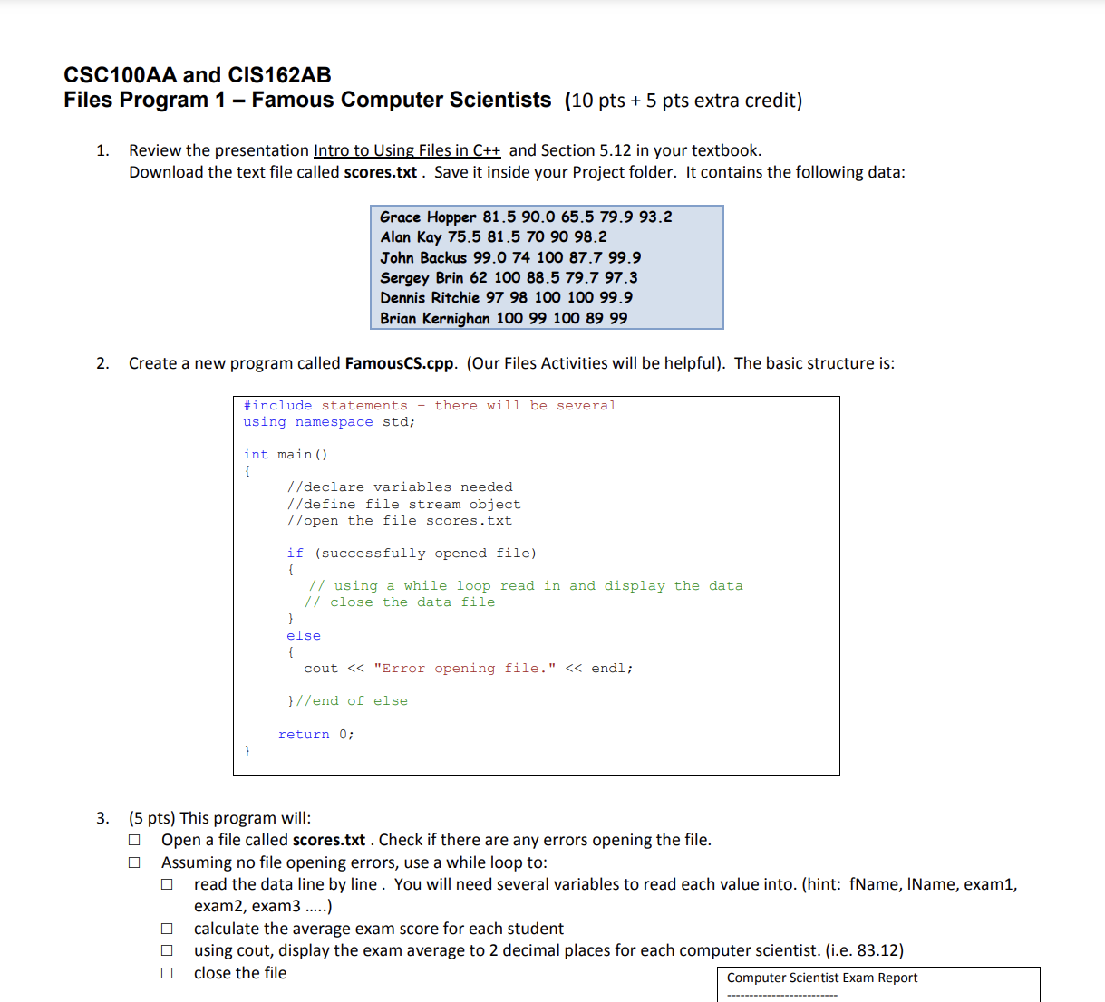 Solved 1. Review the presentation Intro to Using Files in | Chegg.com