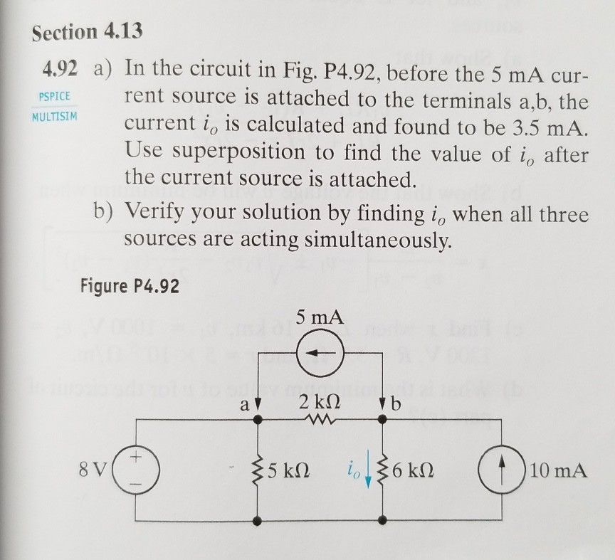 Solved Section 4.13 4.92 a) In the circuit in Fig. P4.92, | Chegg.com