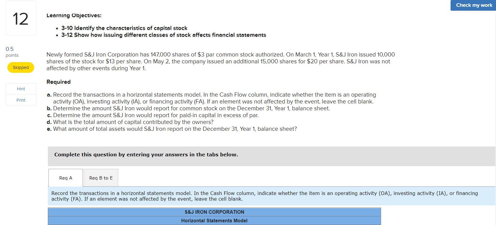 Solved Learning Objectives: - 3-10 Identify the | Chegg.com