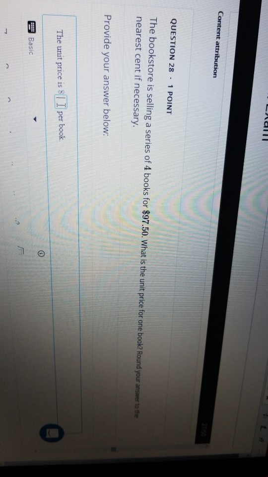 Solved Content attribution QUESTION 28 . 1 POINT The | Chegg.com