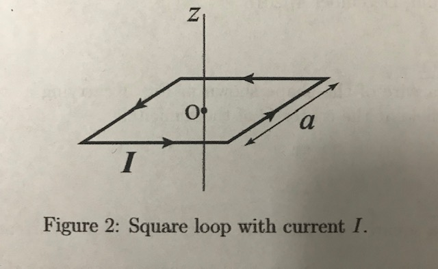 Solved Problem 2 Consider a square loop with side a carrying | Chegg.com