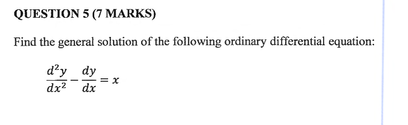 Solved Find the general solution of the following ordinary | Chegg.com
