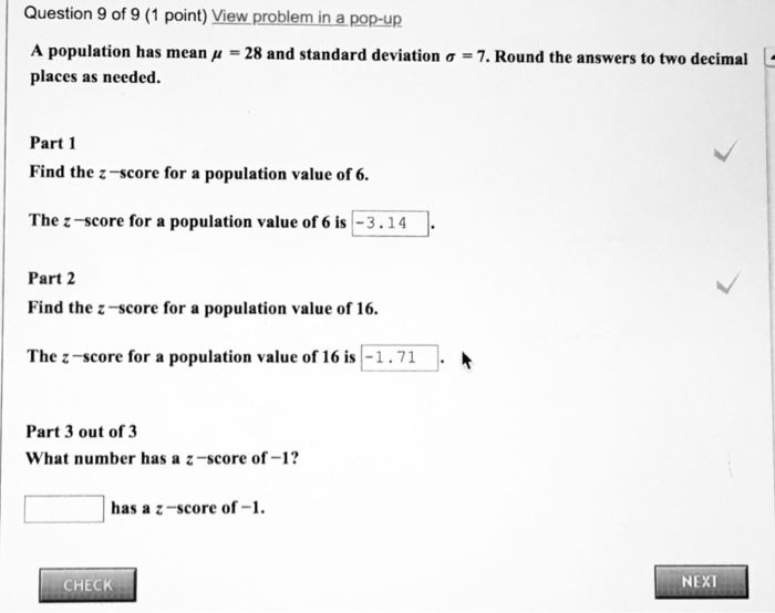 Solved Question 9 of 9 (1 point) View problem in a pop-up A | Chegg.com