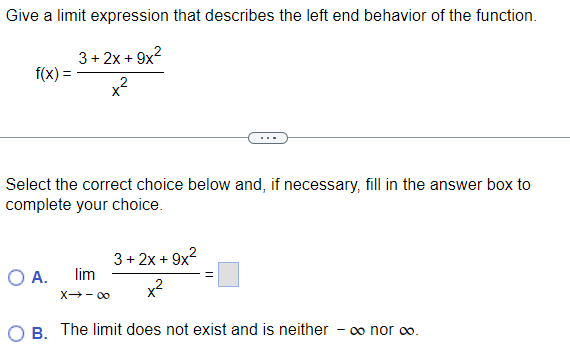 Solved Give a limit expression that describes the left end | Chegg.com