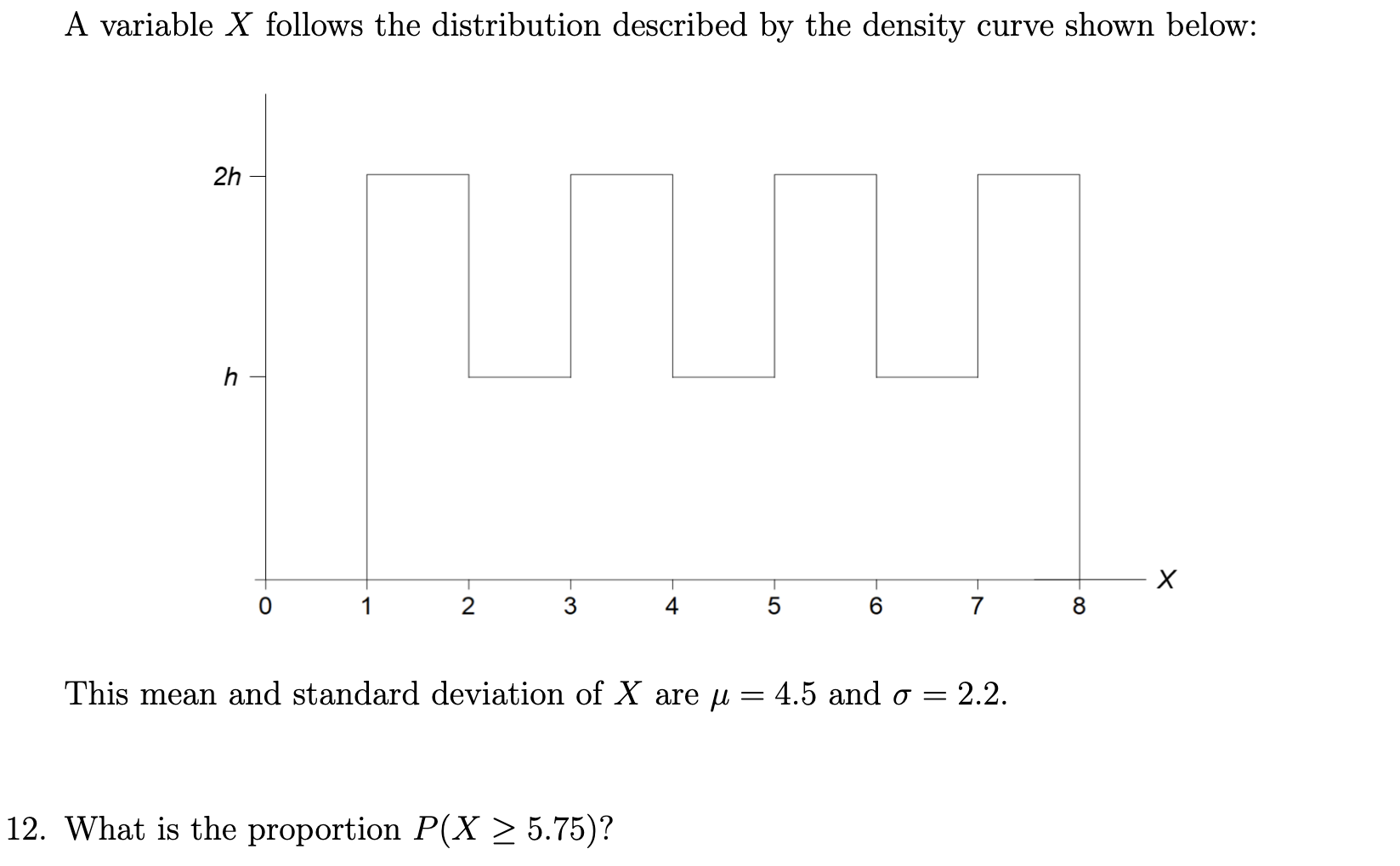 Solved A variable x ﻿follows the distribution described by | Chegg.com