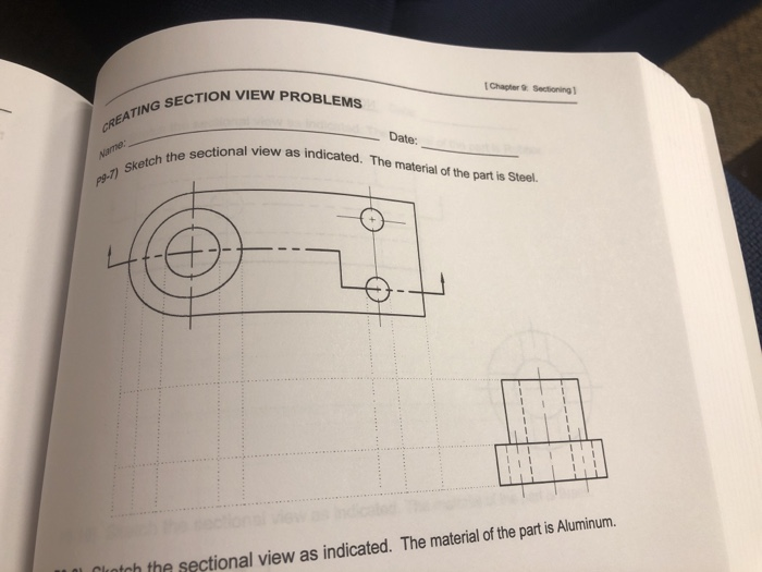 Solved Chapter 9 Sectioning1 CREATING SECTION VIEW PROBLEMS | Chegg.com