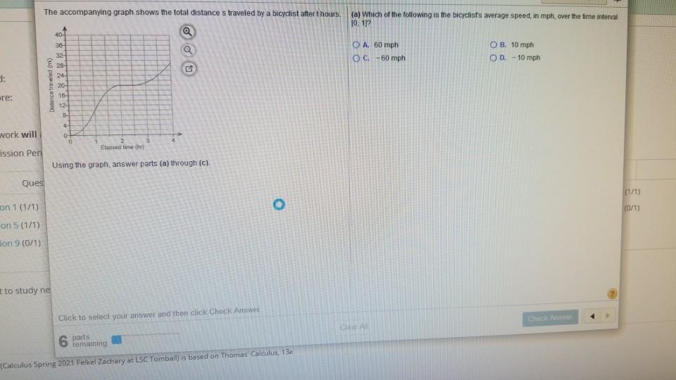 Solved The accompanying graph shows the total distance s | Chegg.com