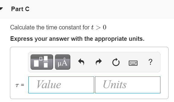 Solved Part A The switch in the circuit has been in position | Chegg.com