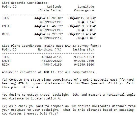 Assume an elevation of 100ft. for all computations. | Chegg.com