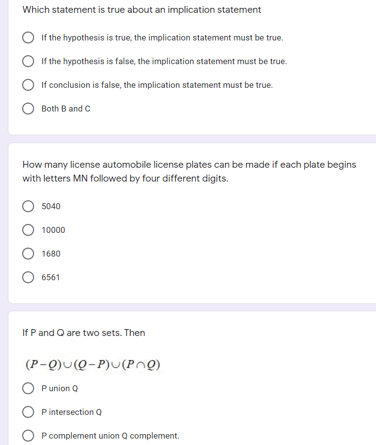 Solved Which statement is true about an implication | Chegg.com
