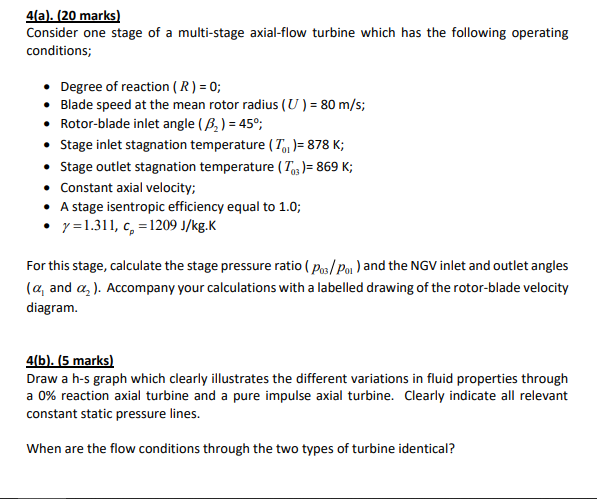 Solved 4(a). (20 marks) Consider one stage of a multi-stage | Chegg.com