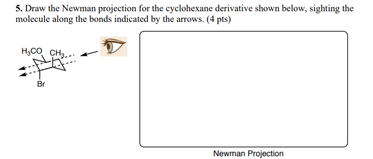 Solved Draw the Newman projection for the cyclohexane | Chegg.com