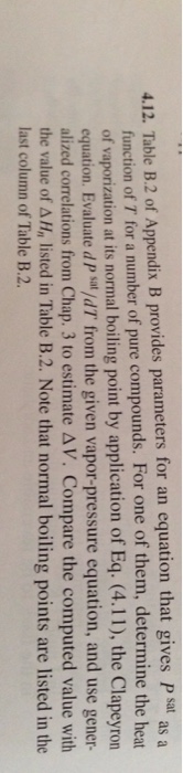 Table B.2 of Appendix B provides parameters for an | Chegg.com