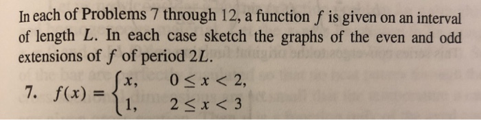 Solved In each of Problems 7 through 12, a function f is | Chegg.com