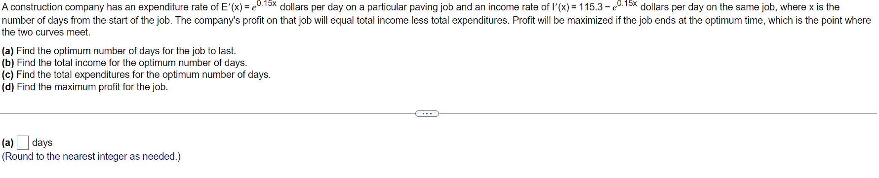 Solved the two curves meet. (a) Find the optimum number of | Chegg.com