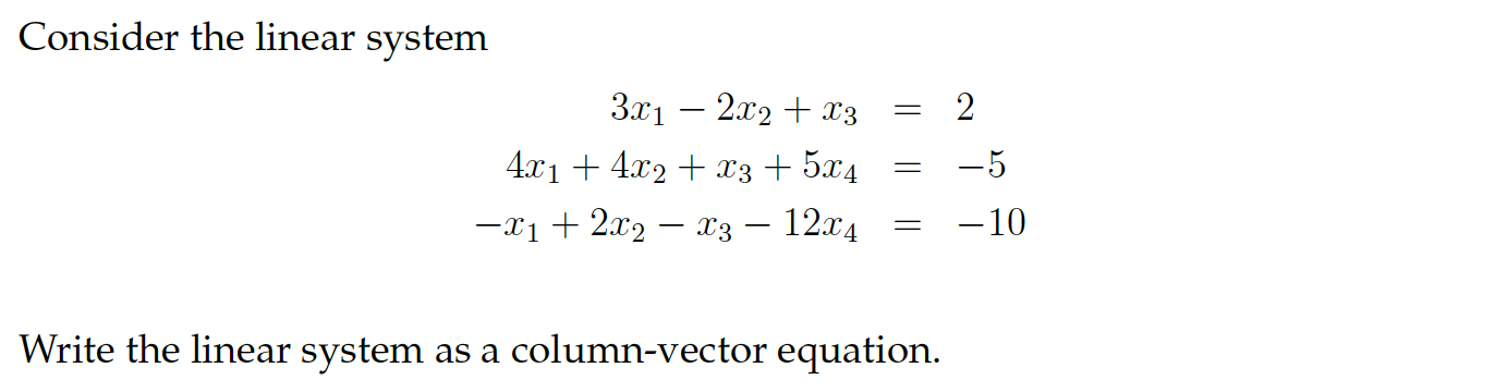 Solved Consider the linear system | Chegg.com