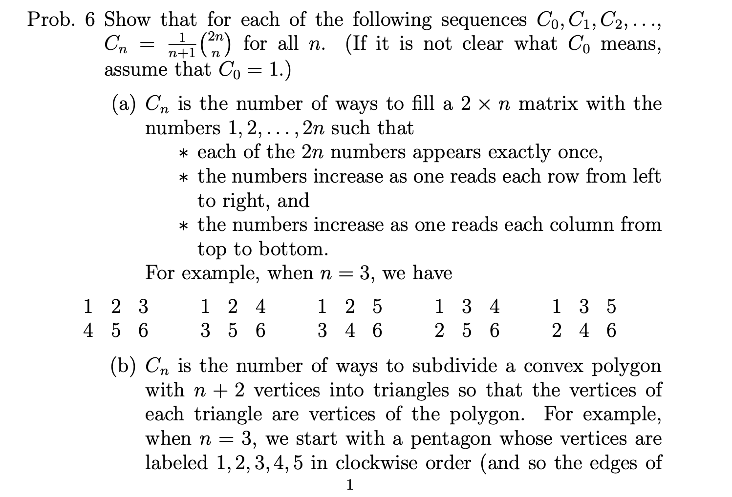 Cn = Prob. 6 Show that for each of the following | Chegg.com