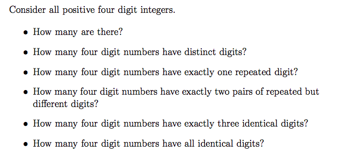 Solved Consider all positive four digit integers. • How many | Chegg.com