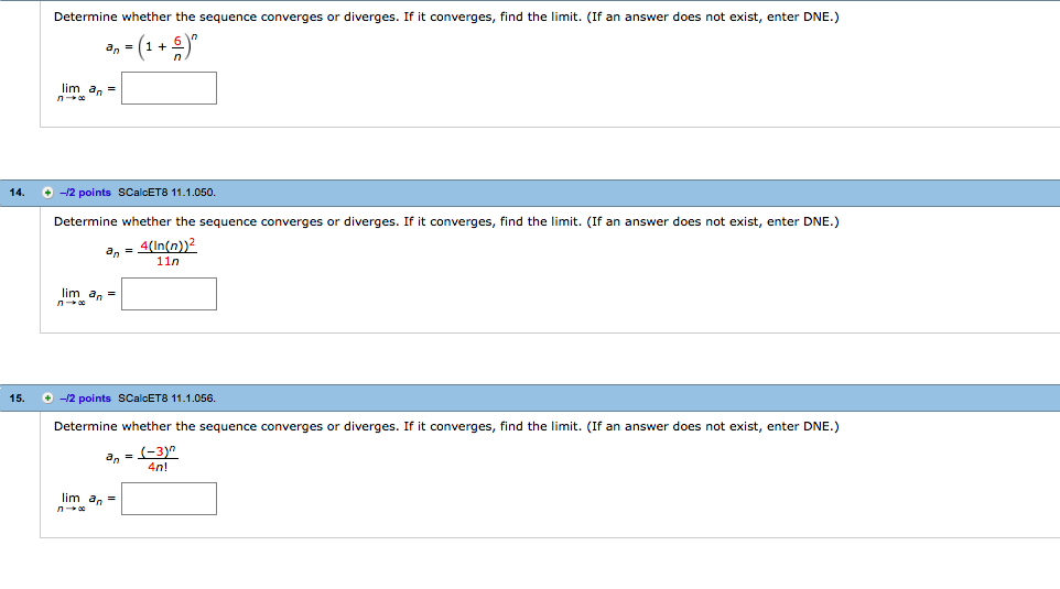 Solved Determine whether the sequence converges or diverges. | Chegg.com