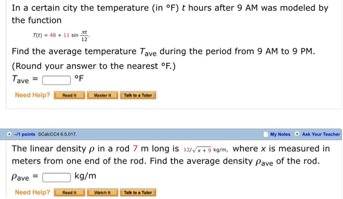 Solved In a certain city the temperature (in °F) t hours | Chegg.com