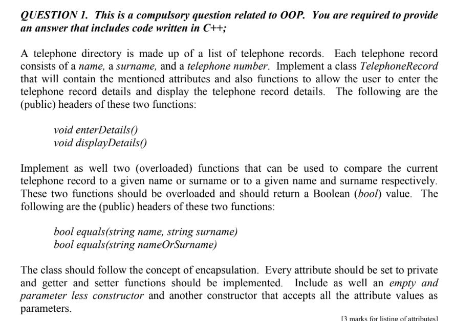 Solved QUESTION 1. This is a compulsory question related to | Chegg.com