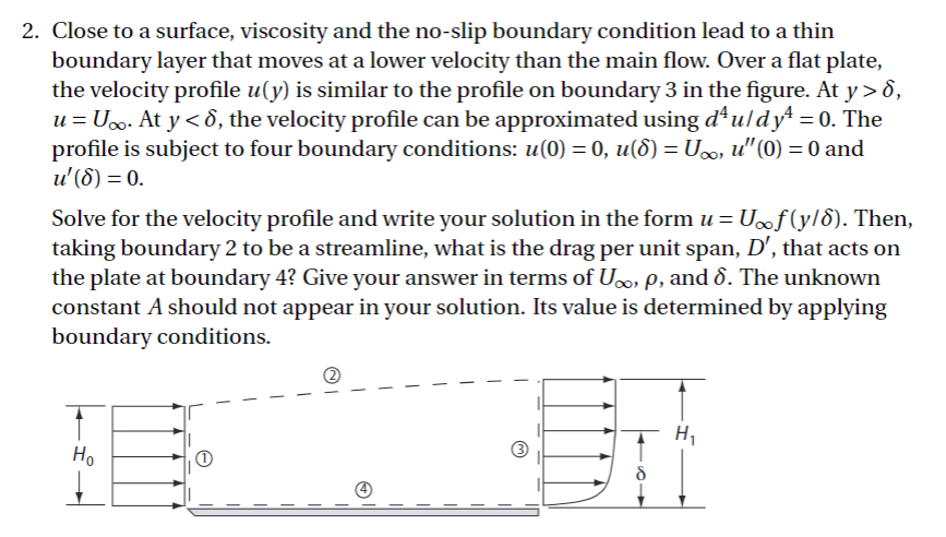 Solved Close to a surface, viscosity and the no-slip | Chegg.com