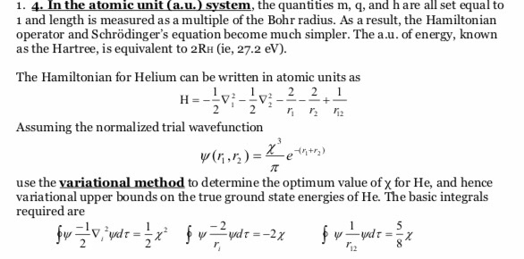 Solved 1. 4. In the atomic unit a.u.) system, the quantities | Chegg.com